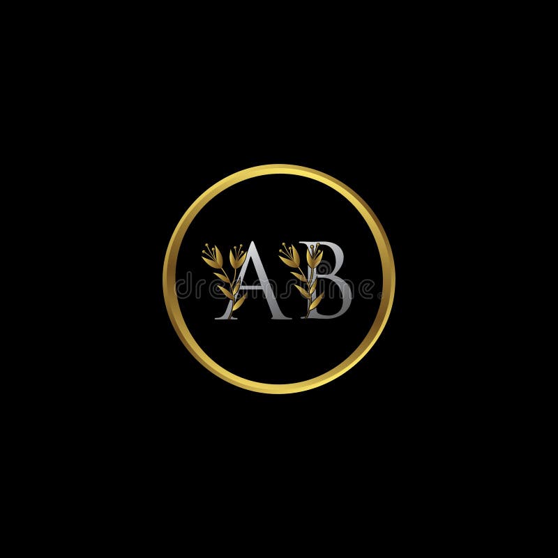 Initials letter AB logo stock vector. Illustration of backgound - 152368764