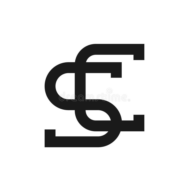 SC Letter Bold Style Logo Template. Stock Vector - Illustration of ...