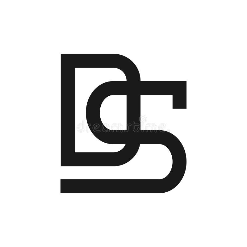 DS Letter Bold Style Logo Template. Stock Vector - Illustration of ...