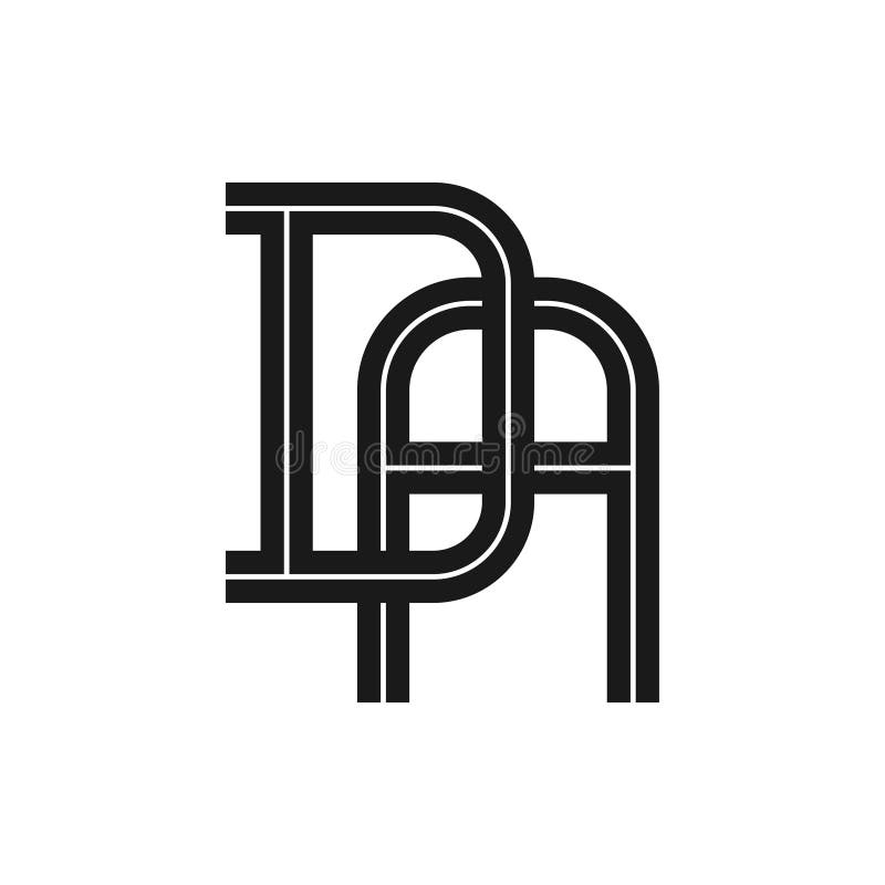 DA Letter Bold Style Logo Template. Stock Vector - Illustration of font ...