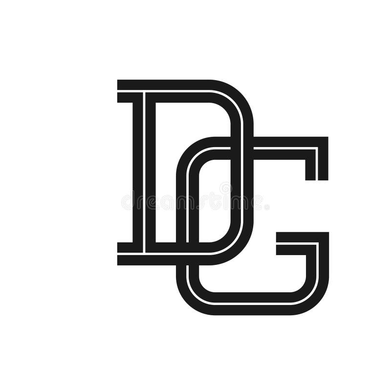 DG Letter Bold Style Logo Template. Stock Vector - Illustration of ...