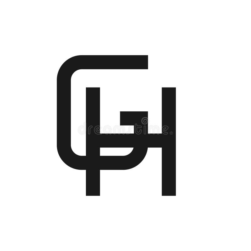 GH Letter Bold Style Logo Template. Stock Vector - Illustration of ...