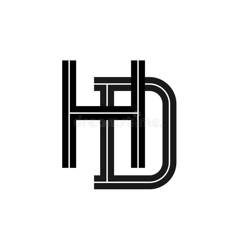 HD Letter Bold Style Logo Template. Stock Vector - Illustration of ...