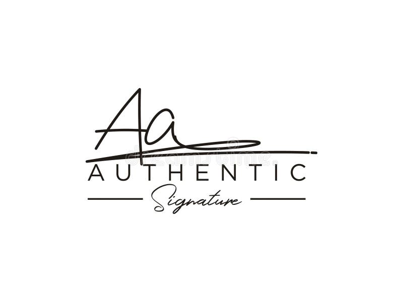 Letter AA Signature Logo Template Vector Stock Vector - Illustration of ...