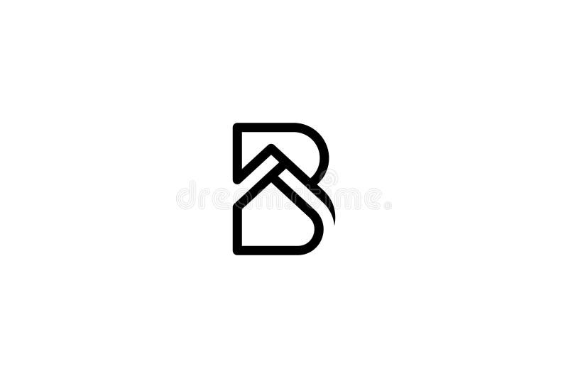Letter AB or BA Logo Design Vector Stock Vector - Illustration of font ...