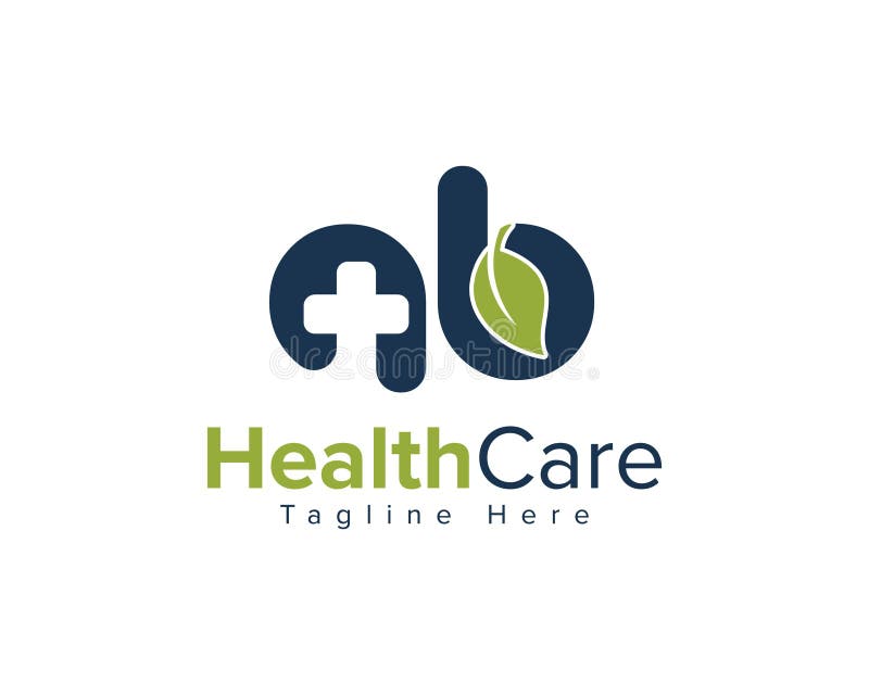 Letter AB Medical Flat Vector Logo Design Template. Stock Vector ...