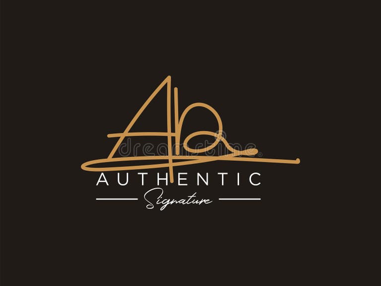 Letter AB Signature Logo Template Vector Stock Vector - Illustration of ...