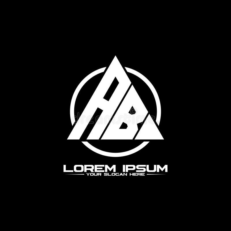 Letter AB Simple Monogram Logo Icon Design. Stock Vector - Illustration ...