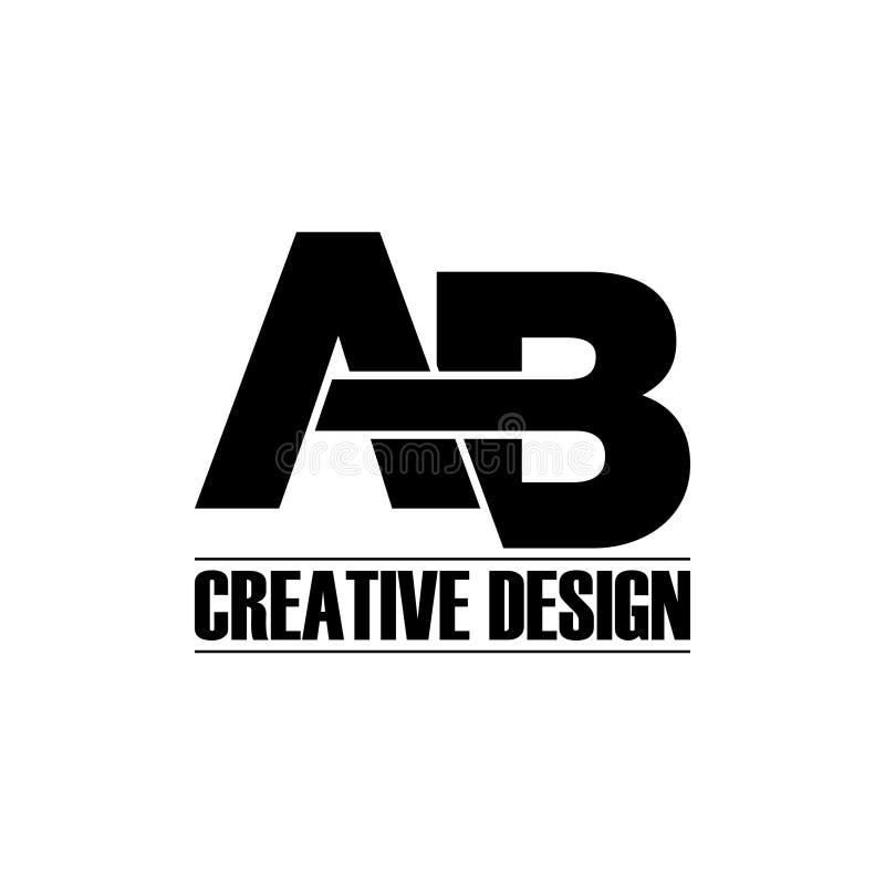 Letter AB Simple Monogram Logo Icon Design. Stock Vector - Illustration ...
