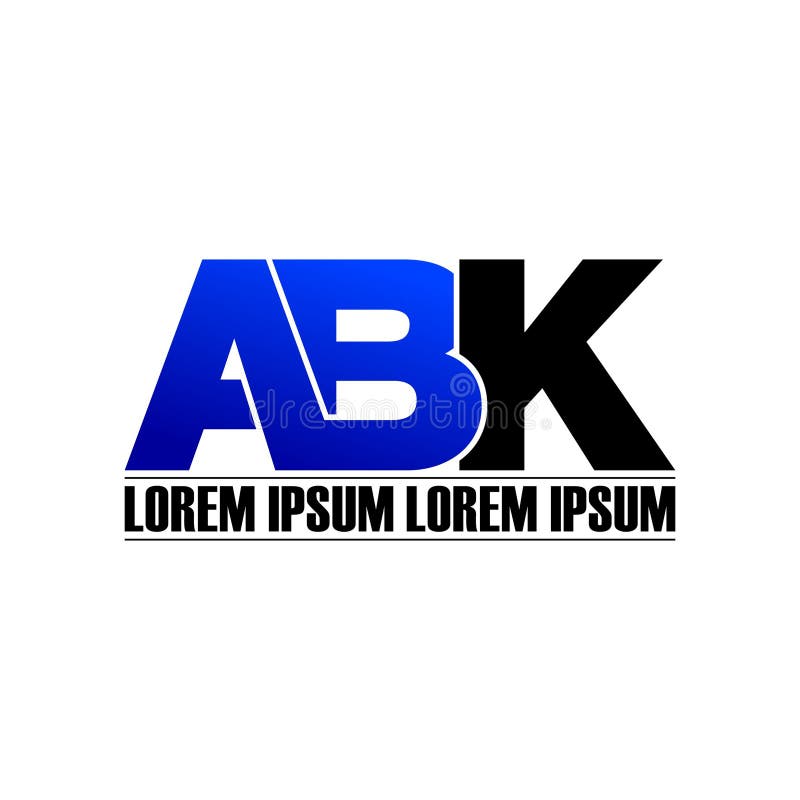 Letter ABK Simple Monogram Logo Icon Design. Stock Vector ...