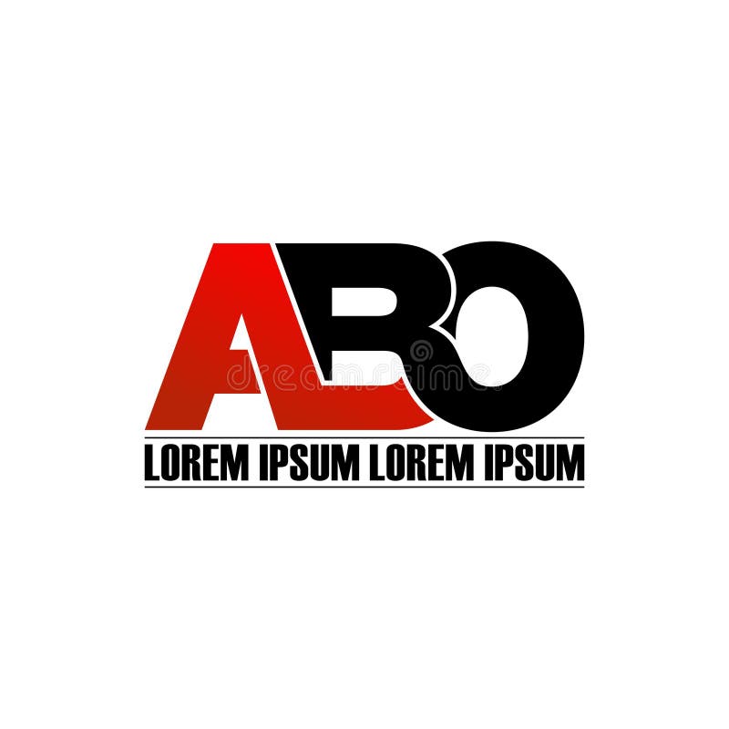 Letter ABO Simple Monogram Logo Icon Design. Stock Vector ...