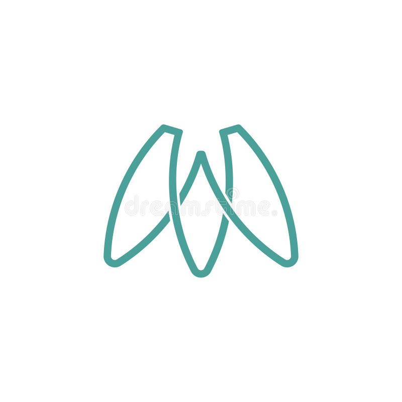 Letter Abstract Bug Wings Simple Logo Vector Stock Vector ...