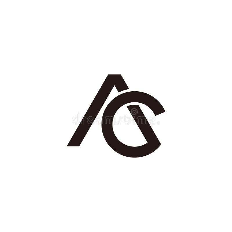 Letter Ac Overlapping Lines Simple Triangle Logo Vector Stock Vector ...