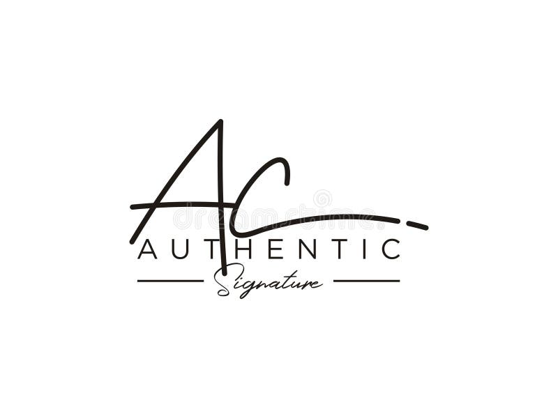 Letter AC Signature Logo Template Vector Stock Vector - Illustration of ...