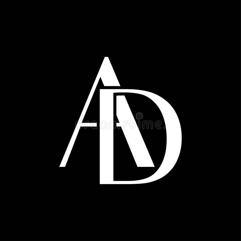 Letter AD Logo Design Template. Letter AD for Corporate Stock Vector ...