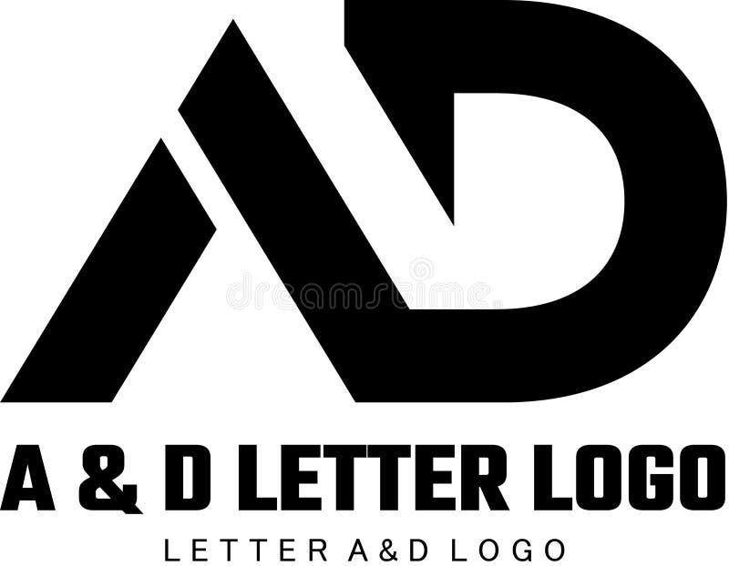 Letter AD Logo Design Vector Stock Vector - Illustration of typography ...