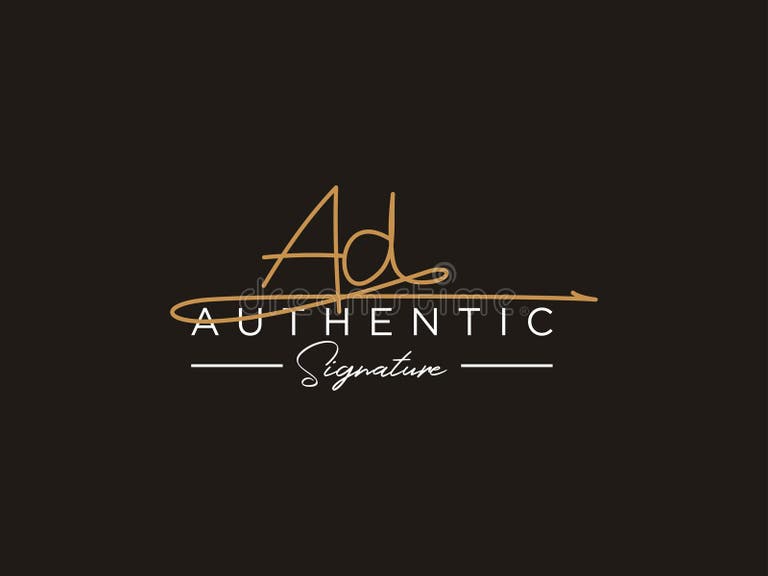 Ad Signature Logo Stock Illustrations – 365 Ad Signature Logo Stock ...