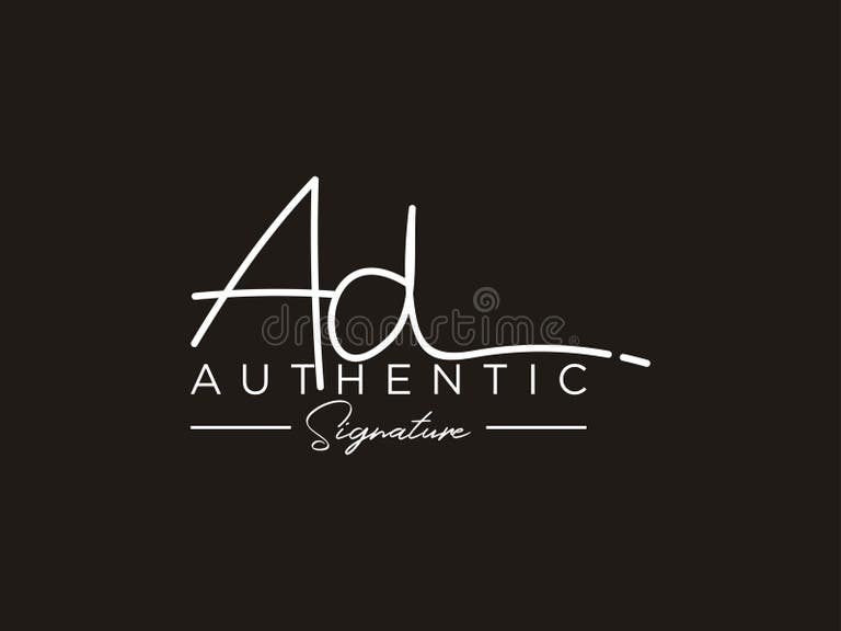 Ad Signature Logo Stock Illustrations – 365 Ad Signature Logo Stock ...