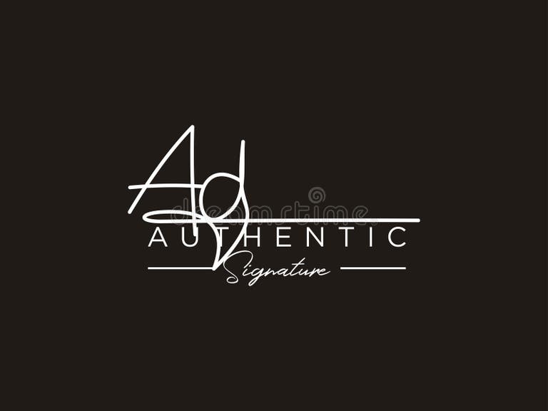 Letter AD Signature Logo Template Vector Stock Vector - Illustration of ...