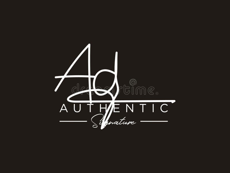 Ad Signature Logo Stock Illustrations – 365 Ad Signature Logo Stock ...
