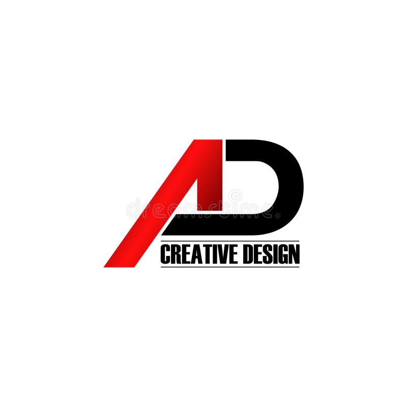 Letter AD Logo Design Template Elements Stock Vector - Illustration of ...