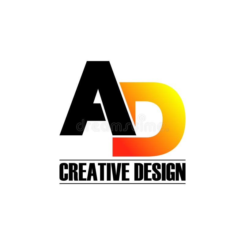 Letter AD Simple Monogram Logo Icon Design. Stock Vector - Illustration ...