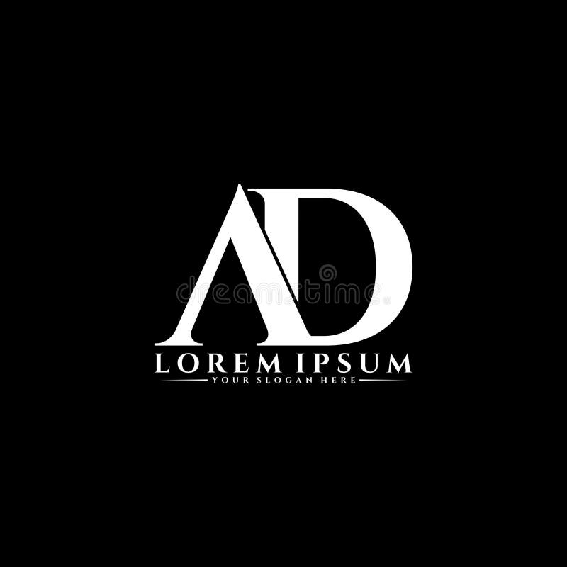 Letter AD Simple Monogram Logo Icon Design. Stock Vector - Illustration ...