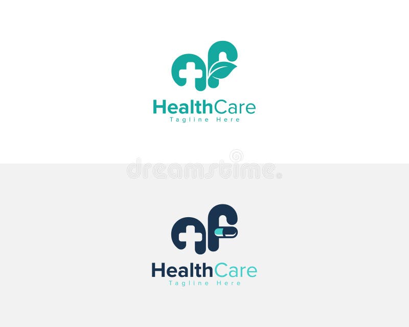 Letter AF Medical Flat Vector Logo Design Template. Stock Vector ...