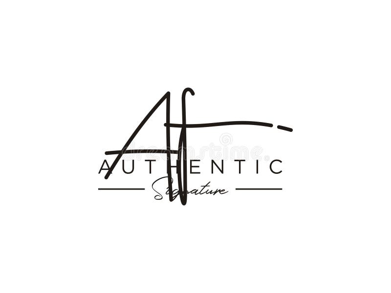 Letter AF Signature Logo Template Vector Stock Vector - Illustration of ...