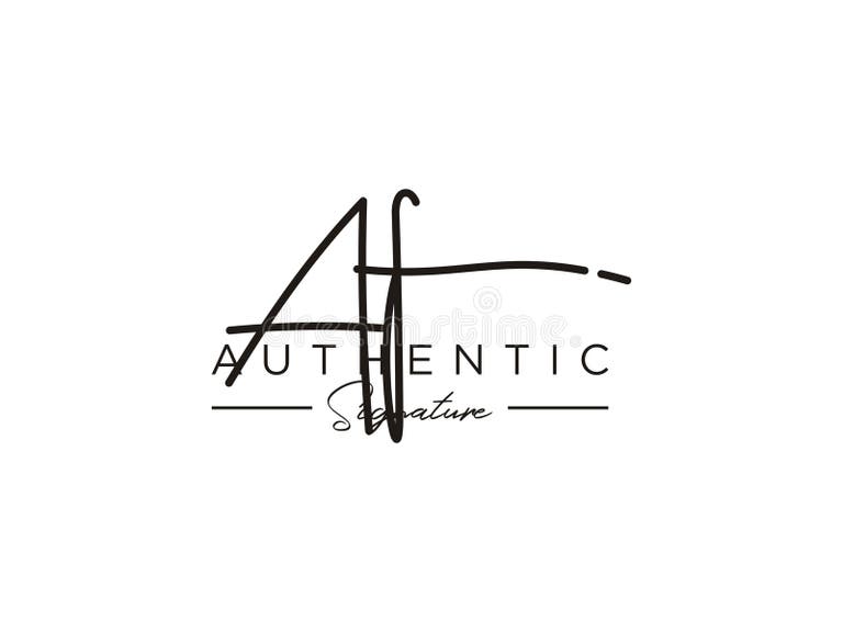 Letter AF Signature Logo Template Vector Stock Vector - Illustration of ...