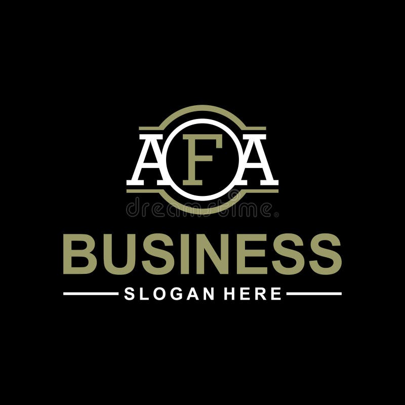Letter AFA Linked Circle Uppercase Monogram Logo, Elegant and ...