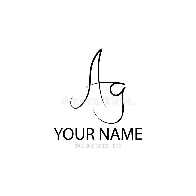 Letter AG icon logo vector stock vector. Illustration of monogram ...