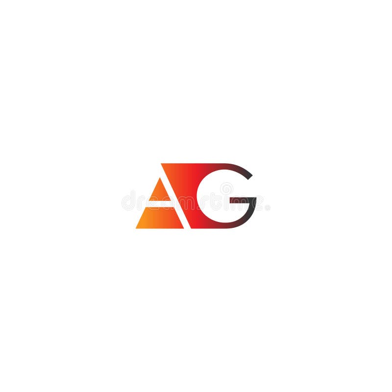 Letter AG logo combination stock vector. Illustration of gradient ...