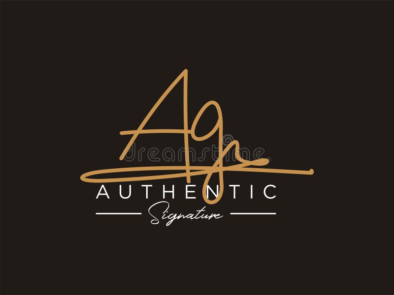 Letter AG Signature Logo Template Vector Stock Vector - Illustration of ...