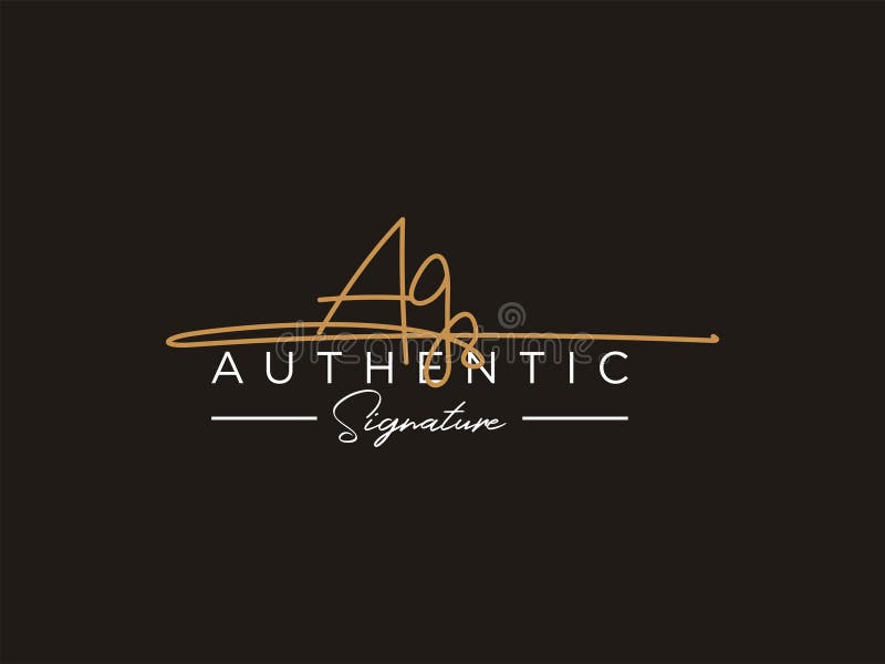 Letter AG Signature Logo Template Vector Stock Vector - Illustration of ...