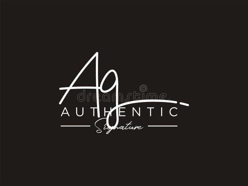 Letter AG Signature Logo Template Vector Stock Vector - Illustration of ...