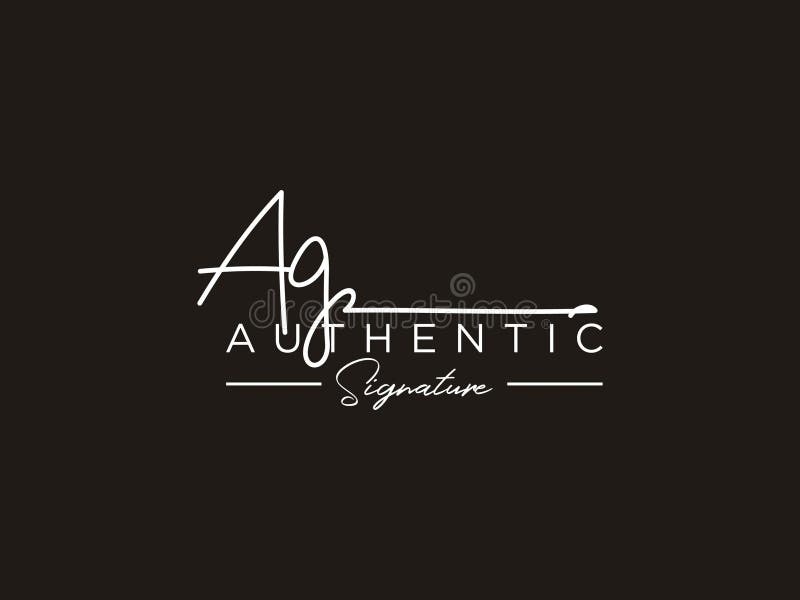 Letter AG Signature Logo Template Vector Stock Vector - Illustration of ...