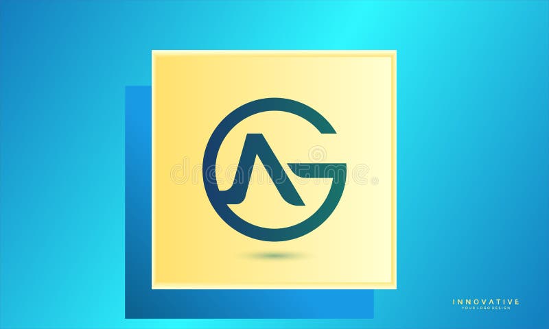 Letter AG Vector Logo Design, Graphic Designer Studio Concept Stock ...