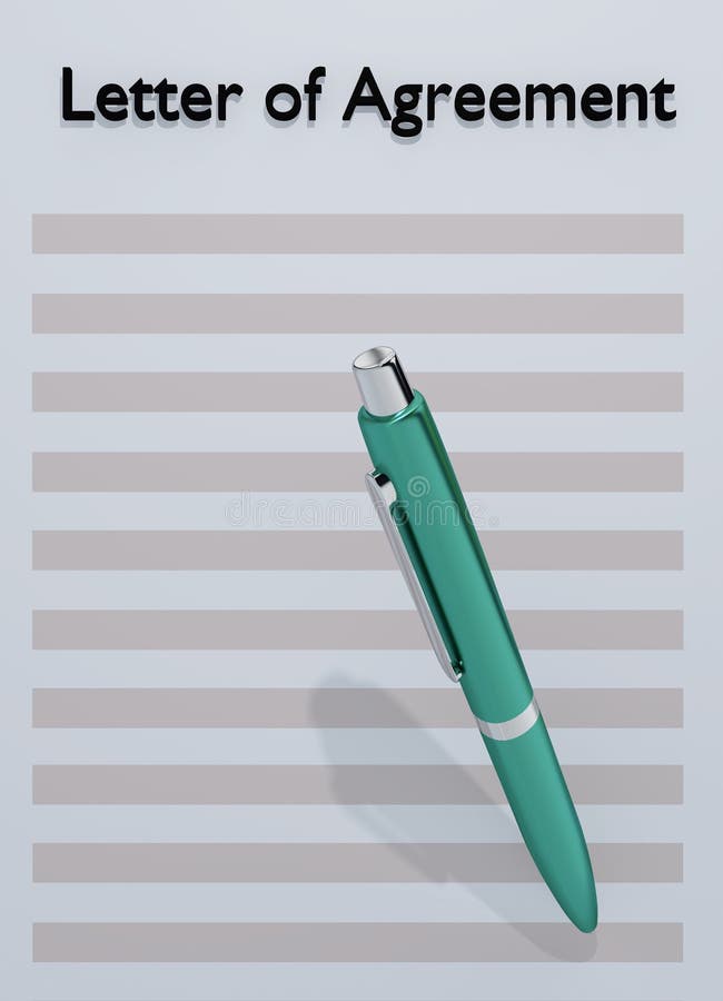 Letter of Agreement Concept Stock Illustration - Illustration of ...