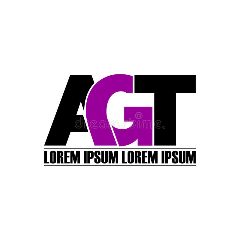 Letter AGT Simple Monogram Logo Icon Design. Stock Vector ...