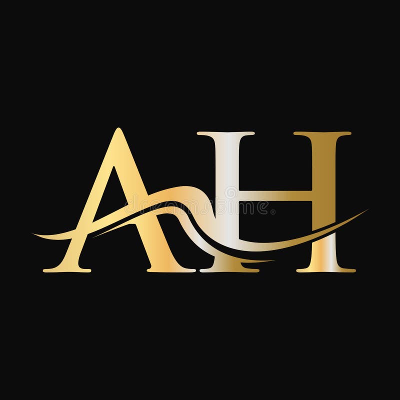 Letter AH Logo Design. Initial AH Logotype Template Stock Vector ...