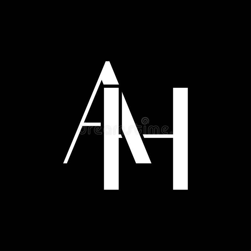 AH Logo Template Design Simple Stock Vector - Illustration of ...