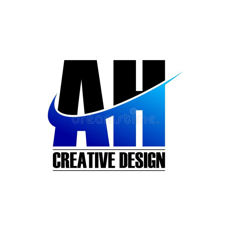 Letter AH Simple Monogram Logo Icon Design. Stock Vector - Illustration ...