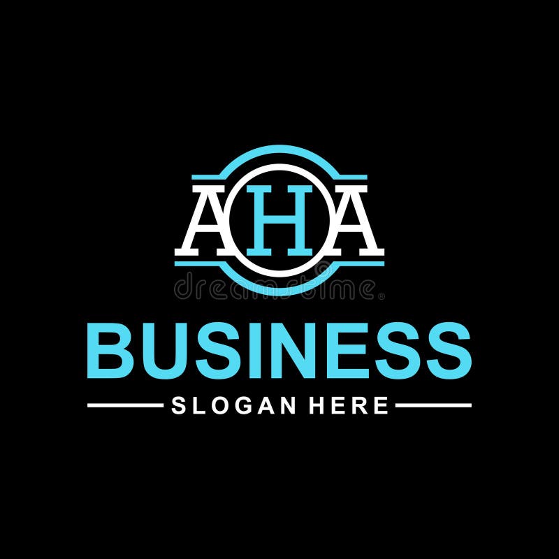 Letter AHA Linked Circle Uppercase Monogram Logo, Elegant and ...
