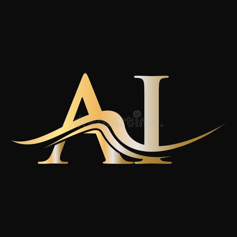 Letter AI Logo Design. Initial AI Logotype Template Stock Vector ...