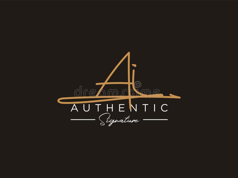 Letter AI Signature Logo Template Vector Stock Vector - Illustration of ...