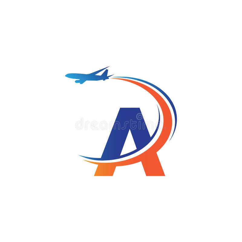 Letter a Air Travel Logo Design Template-vector Stock Vector ...