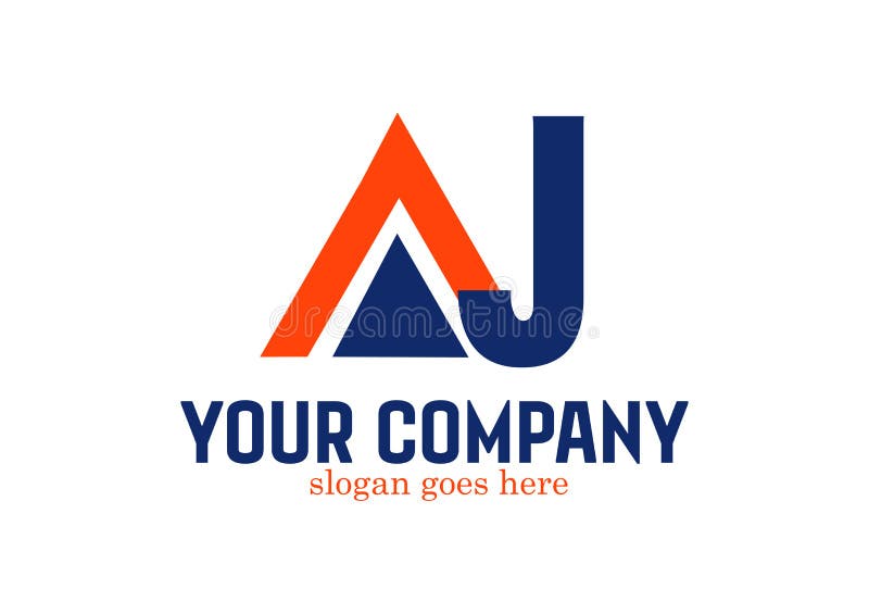 Letter AJ Logo Design Vector Stock Vector - Illustration of company ...