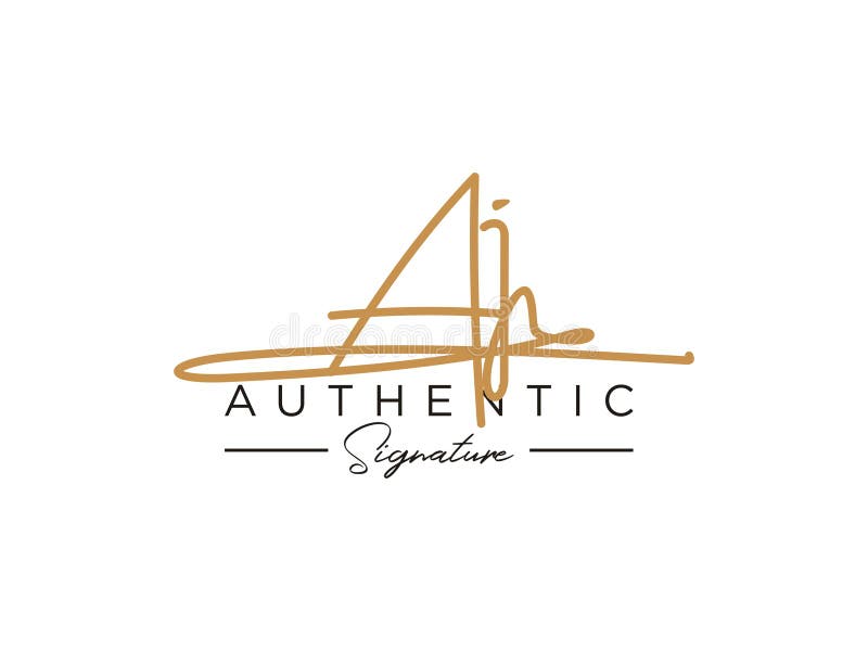 Letter AJ Signature Logo Template Vector Stock Vector - Illustration of ...