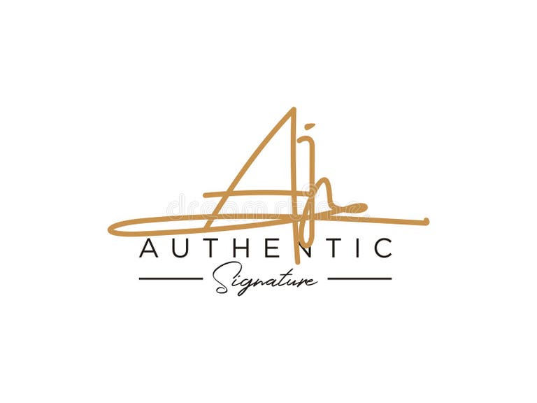 Letter AJ Signature Logo Template Vector Stock Vector - Illustration of ...
